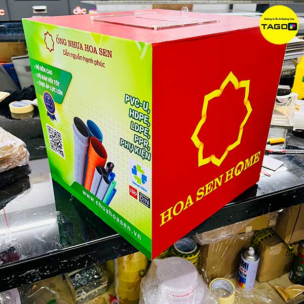 Thùng phiếu mica - Hòm phiếu mica